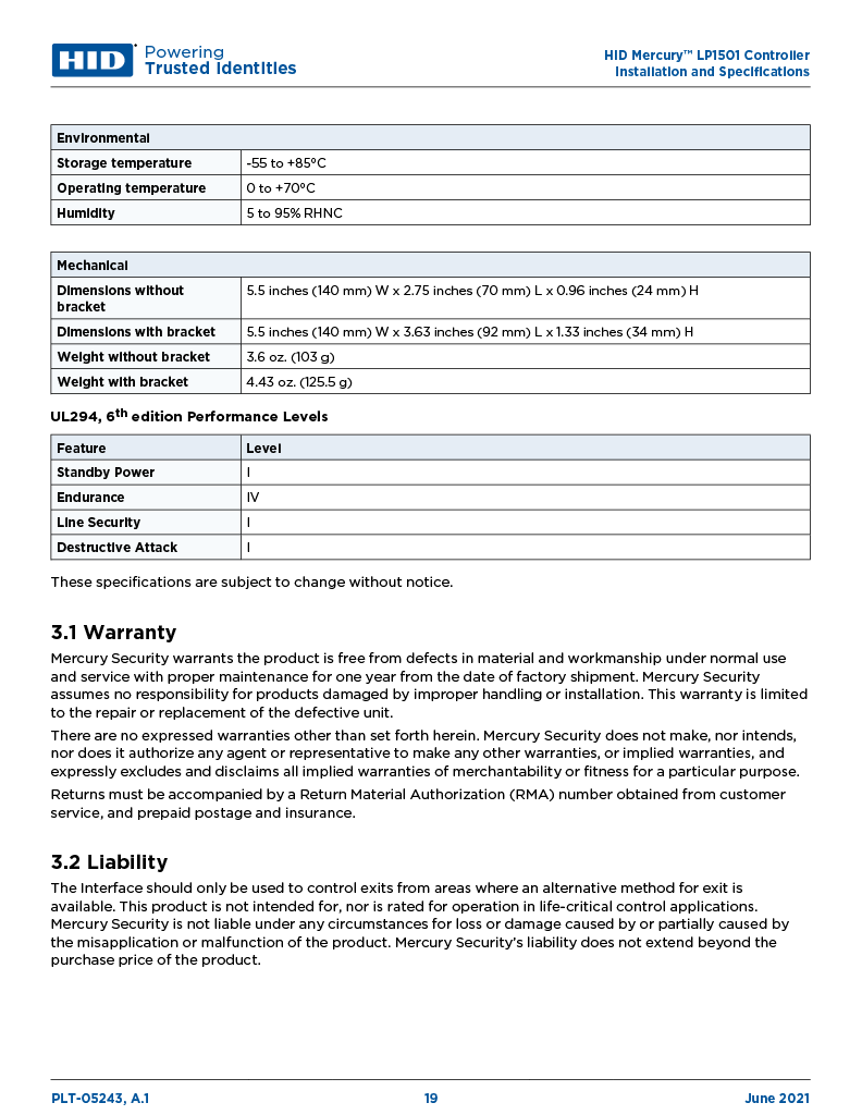 LP1501 (Controller) User Manual – SimpleAccess