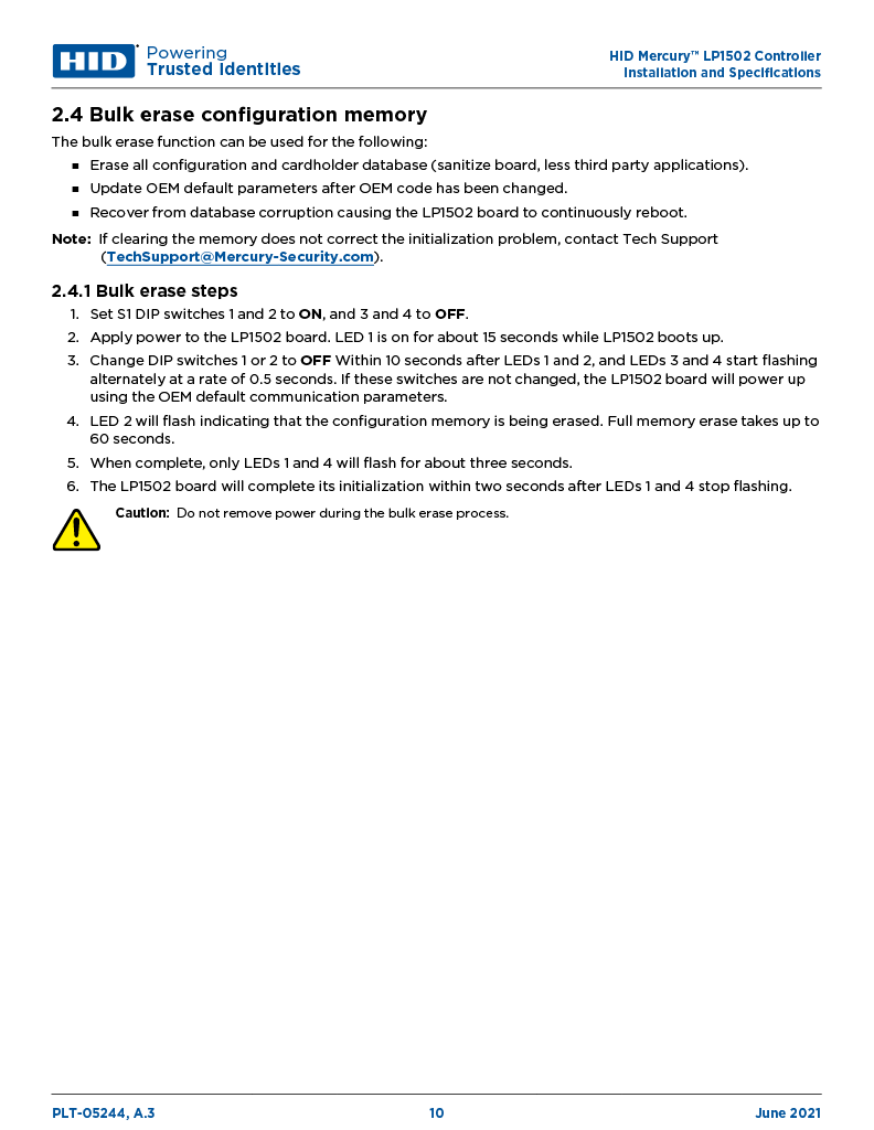 LP1502 (Controller) User Manual – SimpleAccess