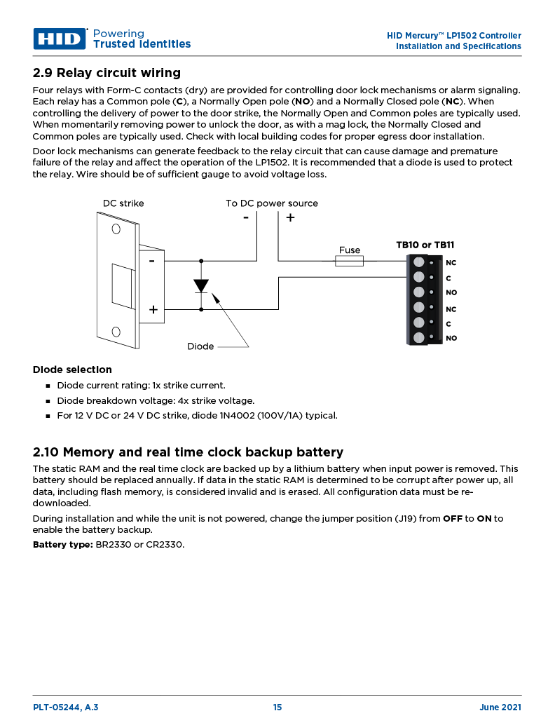LP1502 (Controller) User Manual