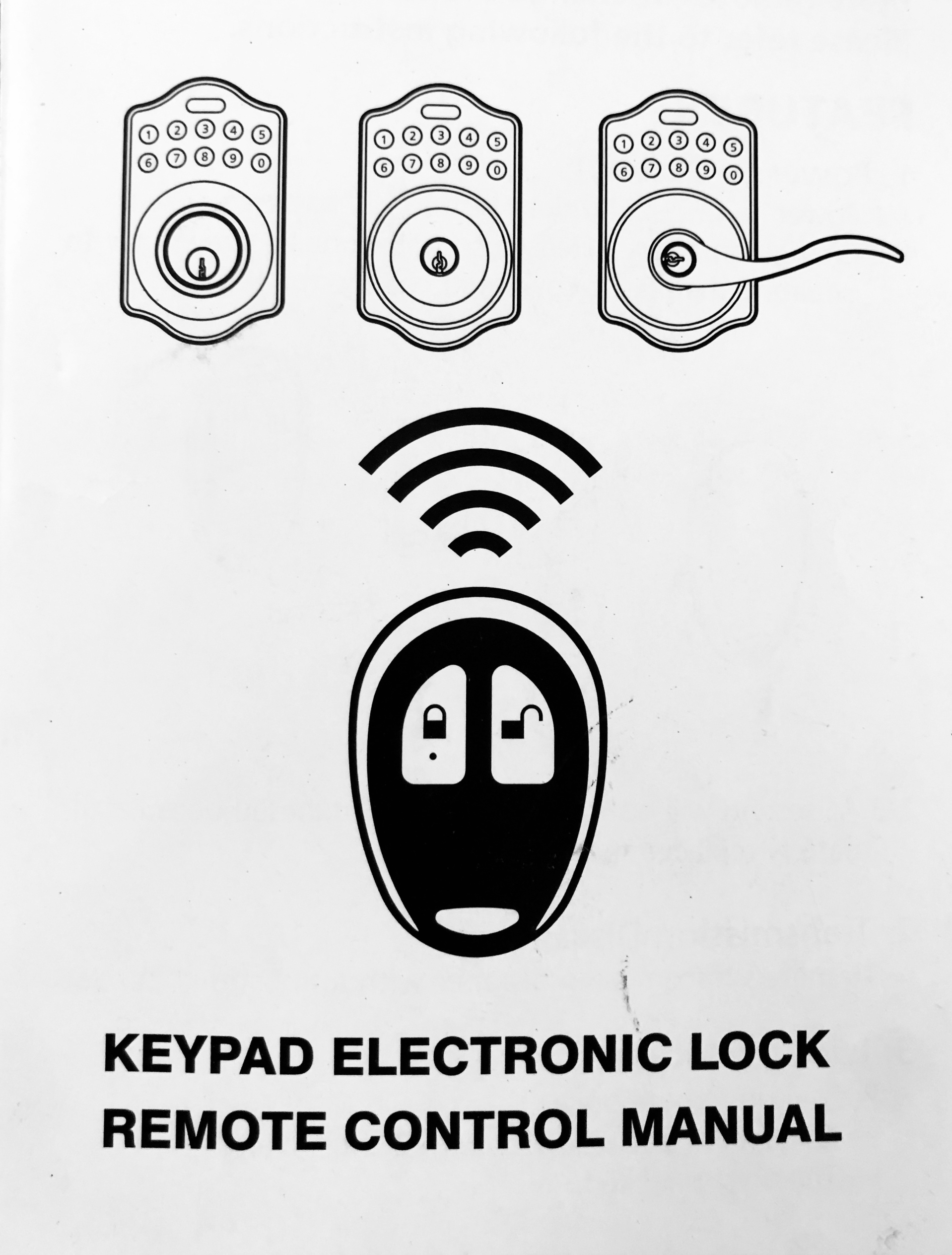 DB500 (non-connected) / LS-DB500R - Keypad Electronic Lock Remote ...