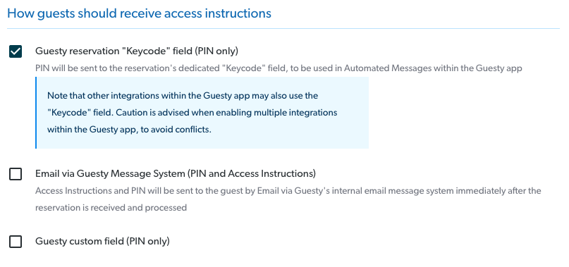 Using Guestys Keycode And Automated Messaging