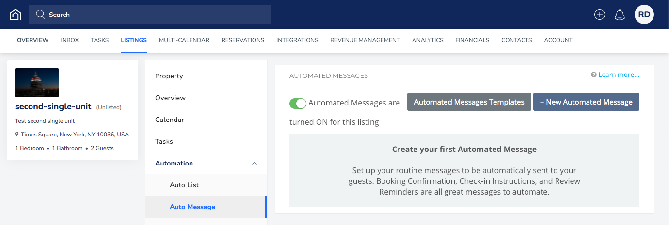 Using Guestys Keycode And Automated Messaging