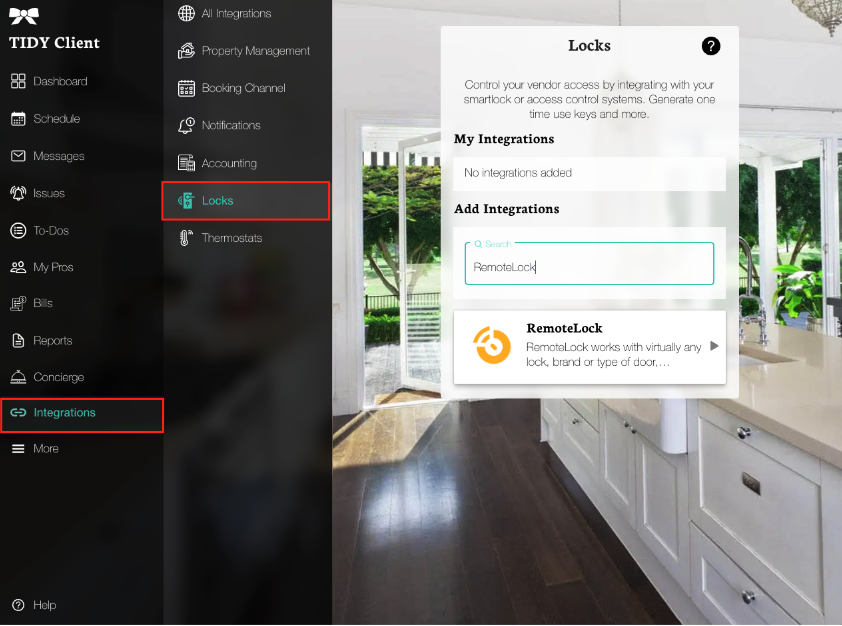 TIDY and RemoteLock Integration