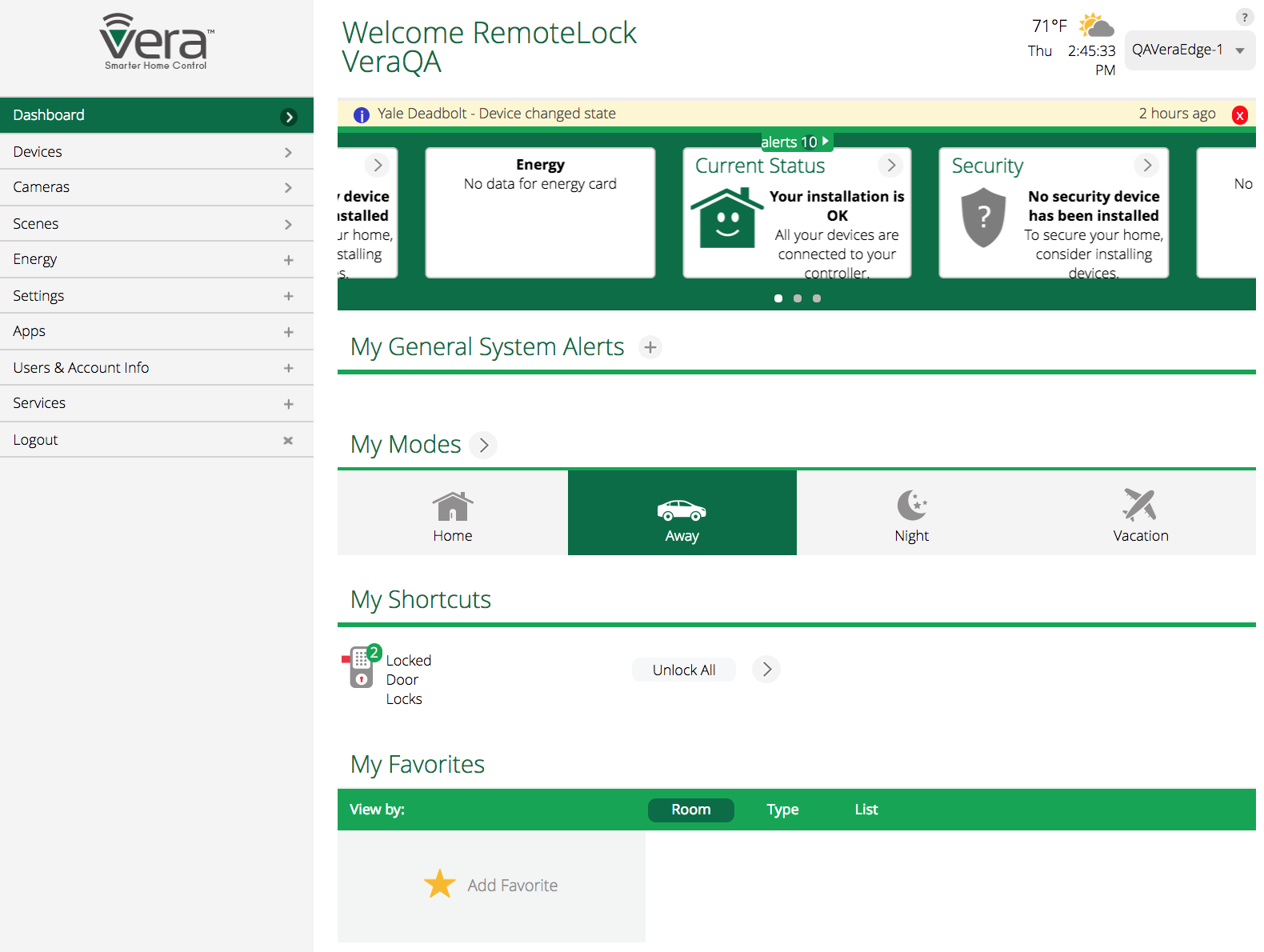 Vera and MiOS Integration overview