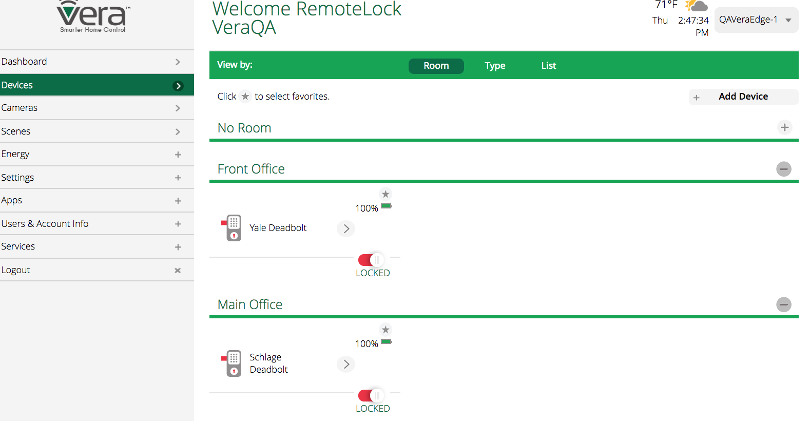 Vera and MiOS Integration overview