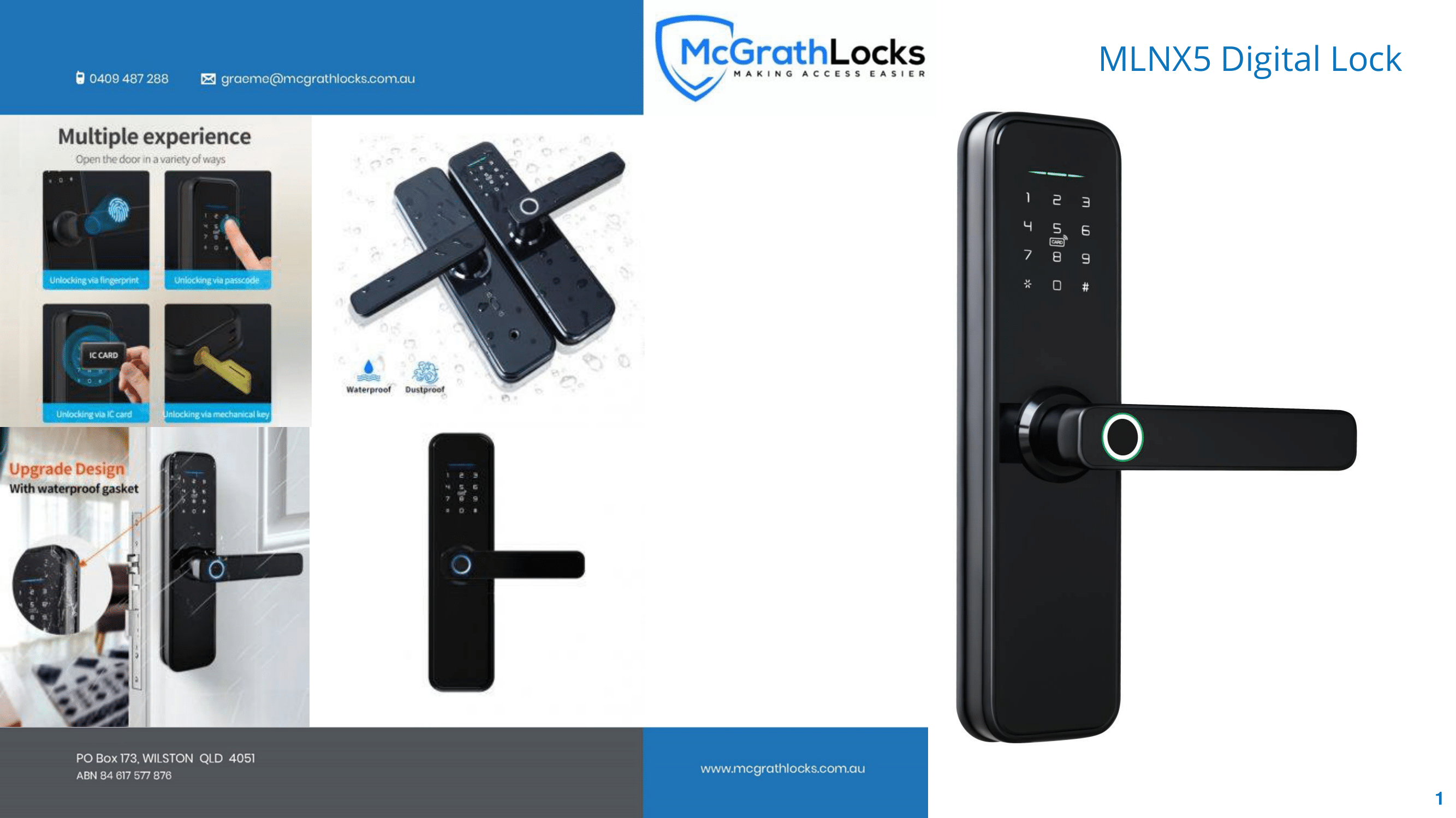 McGrath Locks - NX5: User Manual