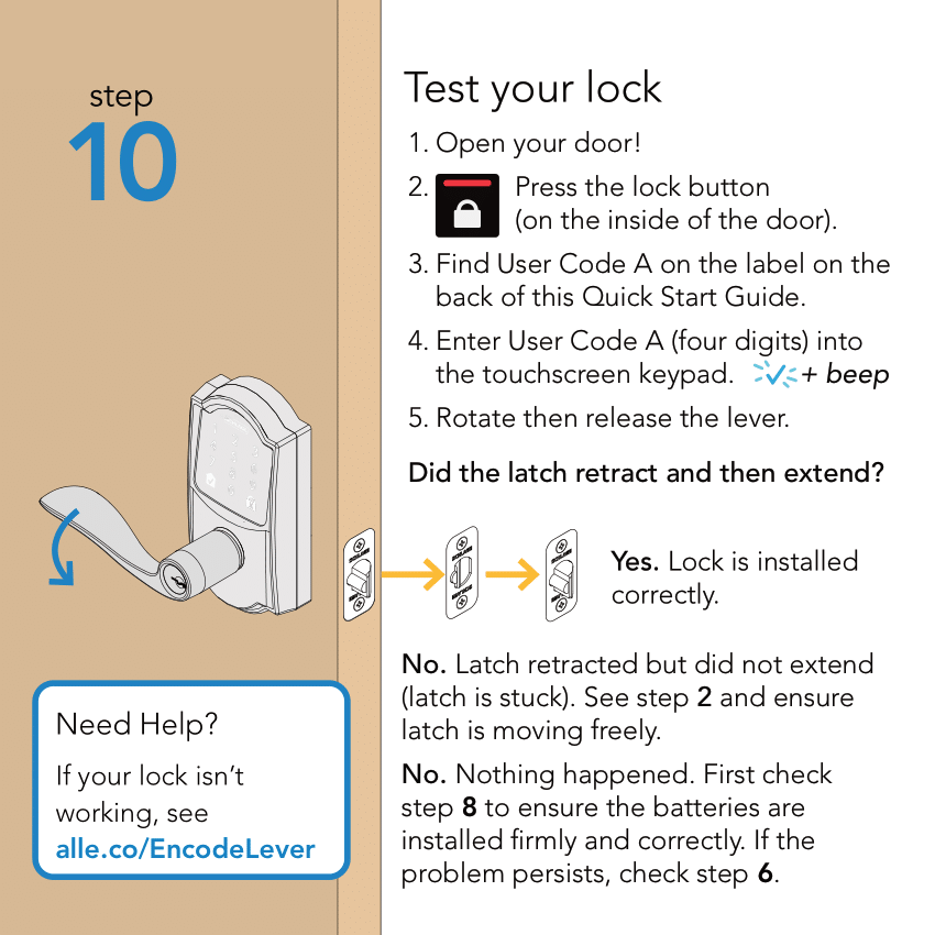 Schlage Encode Lever: Quick Start Guide