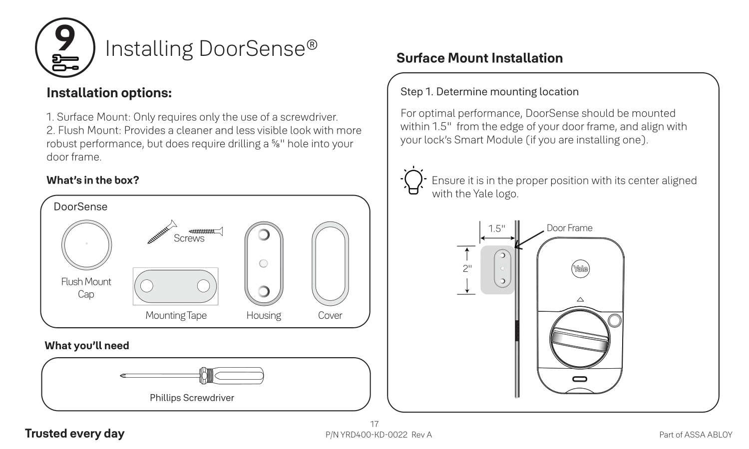 Yale Assure Lock 2 Keyed Deadbolt Installation Guide