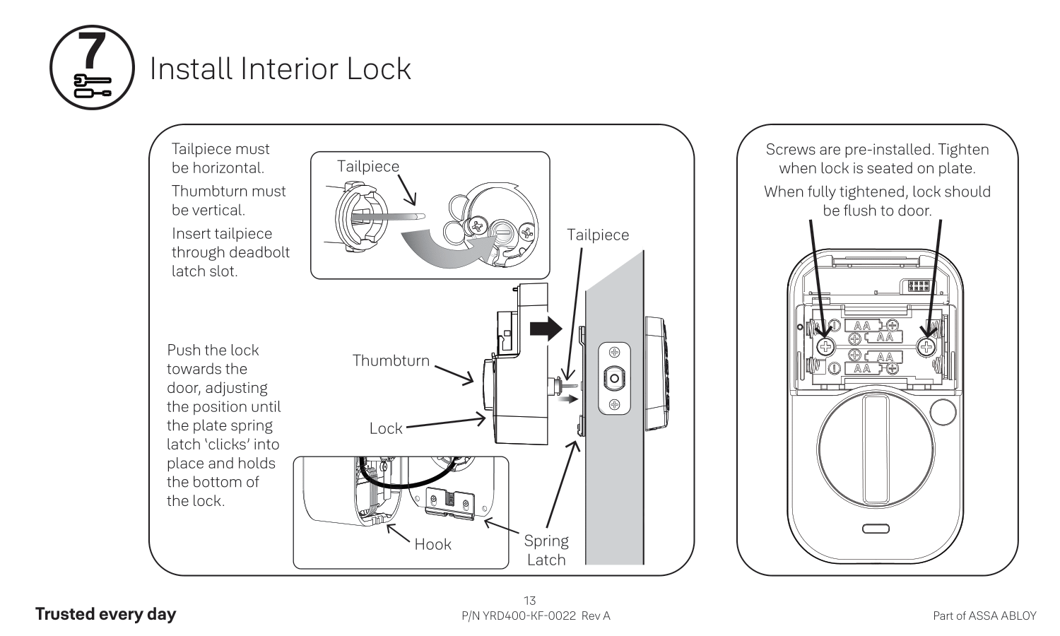 Yale Assure Lock 2 Key-Free Deadbolt Installation Guide