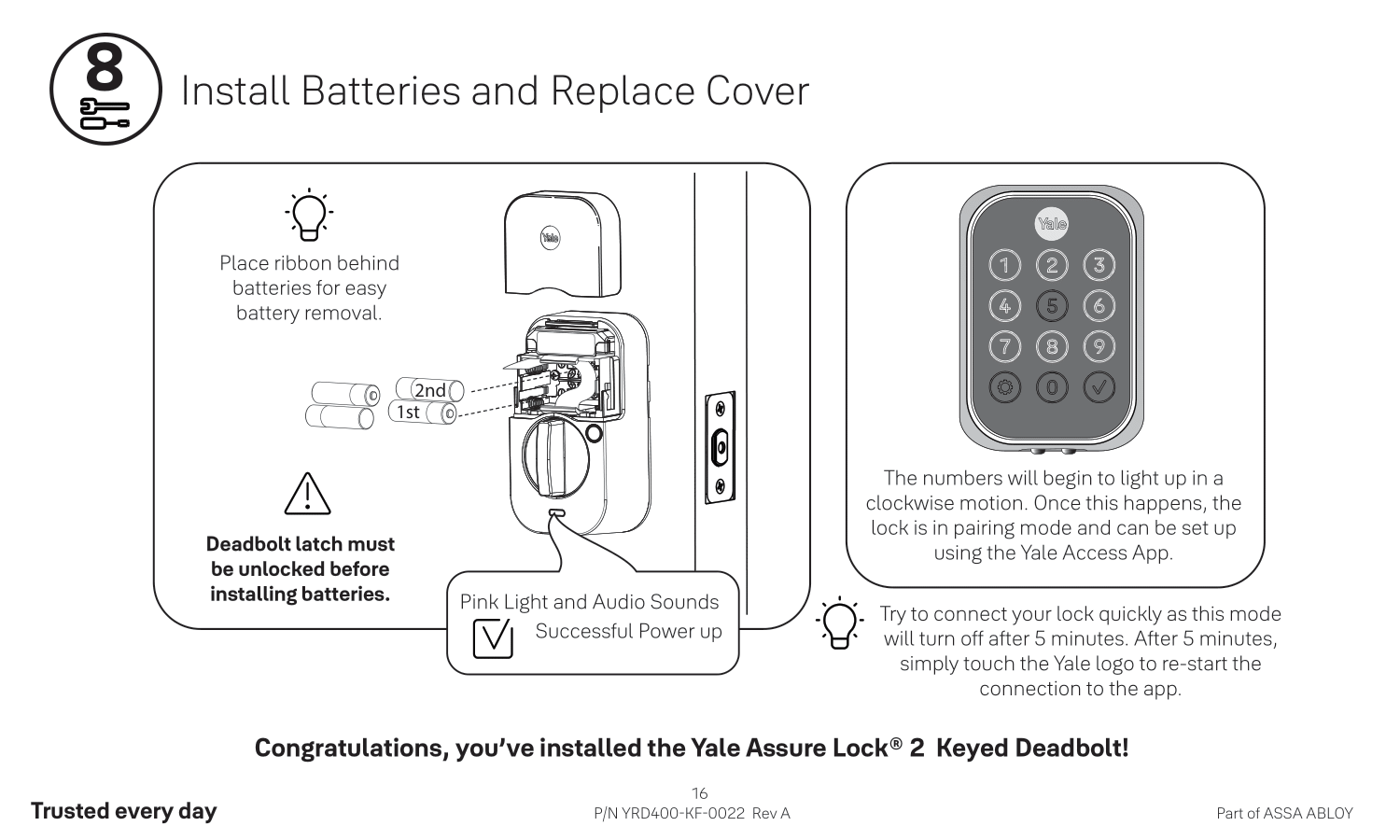 Yale Assure Lock 2 Key-Free Deadbolt Installation Guide