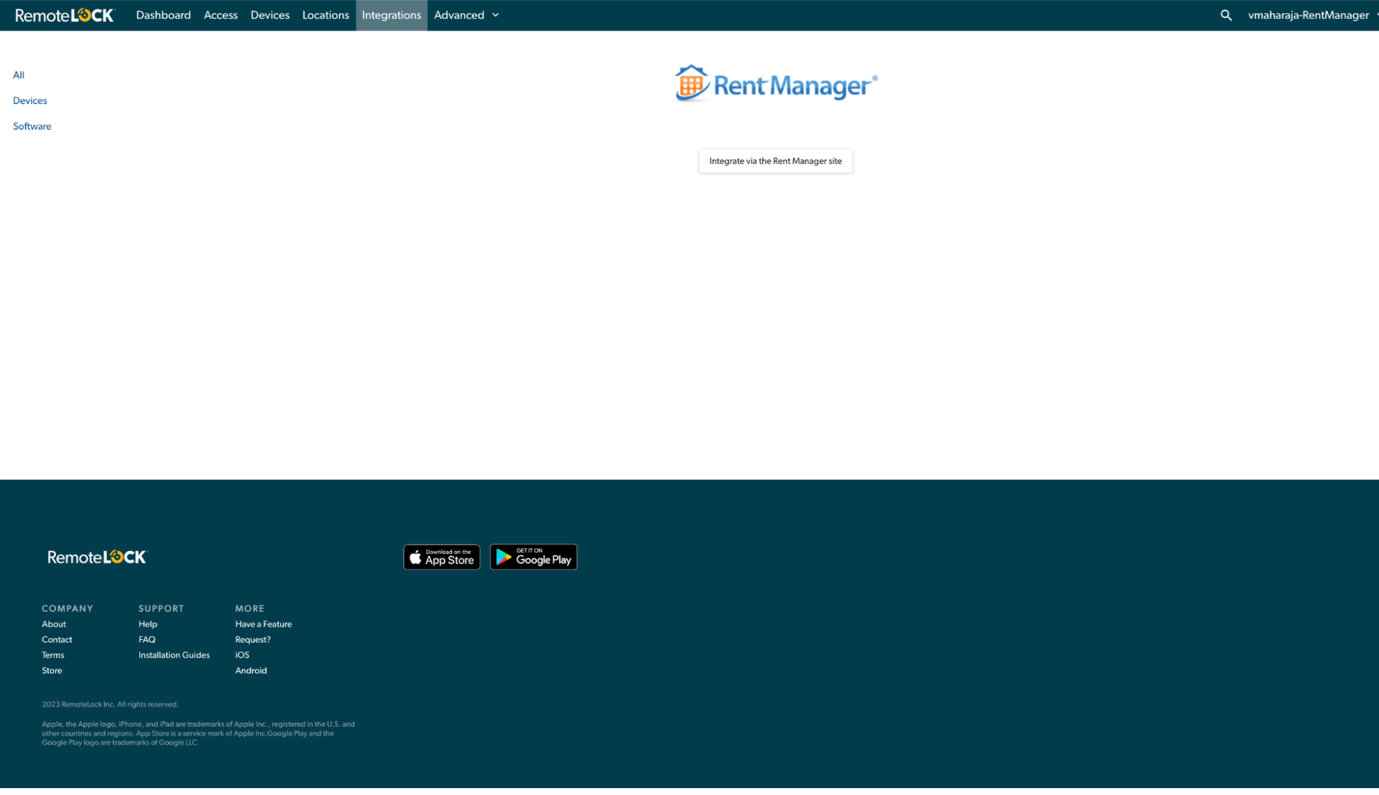 Rent Manager / RemoteLock Integration