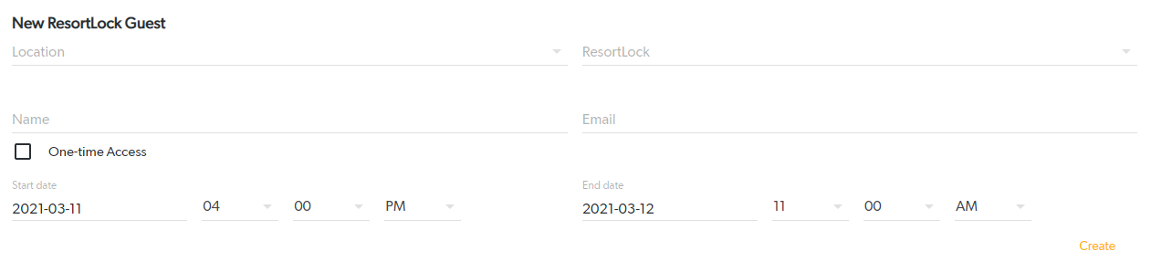 ResortLock Dashboard