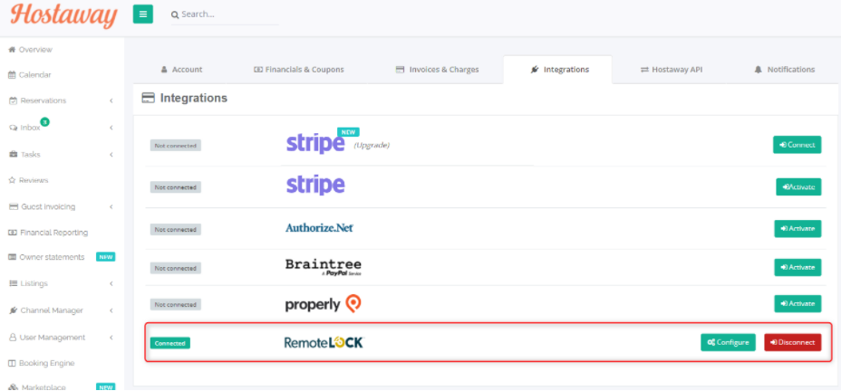 Hostaway / RemoteLock Integration